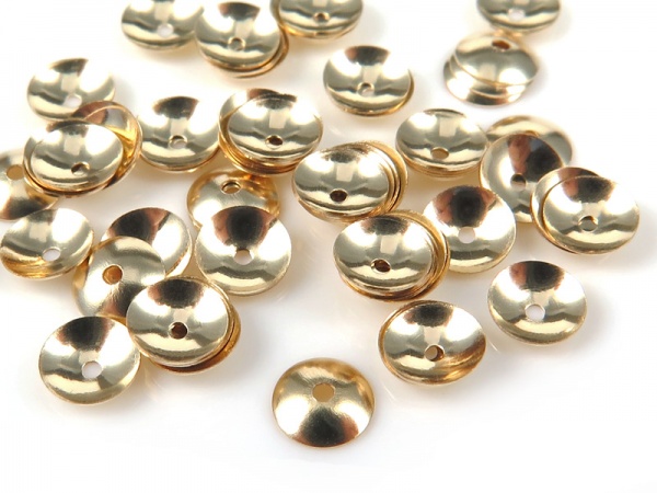 Gold Filled Bead Caps For Jewellery Making | The Curious Gem