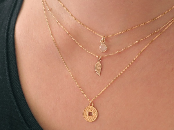 Gold Plated Silver Cut Out Coin Charm 11mm