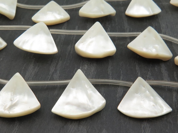 Mother of Pearl Triangle Briolettes ~ Various Sizes