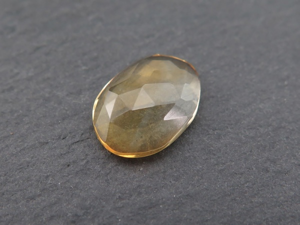 Citrine Rose Cut Slice 12-13mm