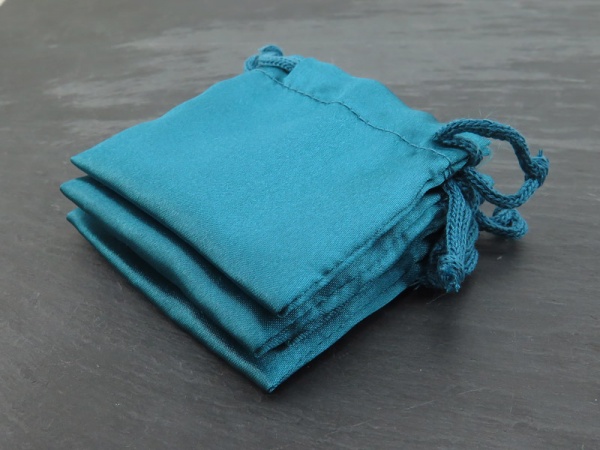 Satin Drawstring Bag 7cm x 7cm ~ Marine Blue