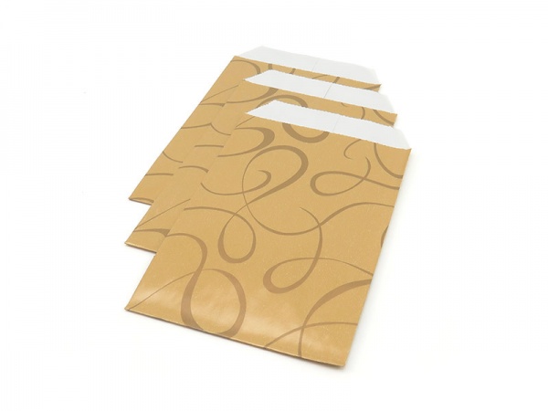 Paper Bag ~ Gold Scroll ~ 12cm x 7cm