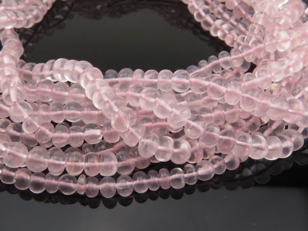 Rose Quartz Beads | Loose Rose Quartz Beads | The Curious Gem