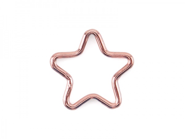 Rose Gold Filled Star Connector 11mm