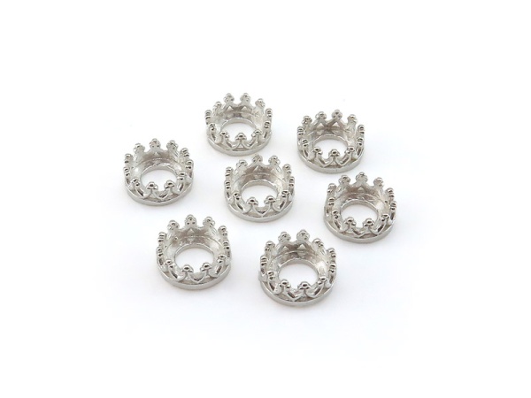 Sterling Silver Gallery Wire Round Bezel Setting 12mm