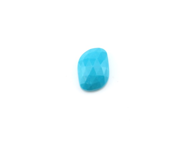 Turquoise Rose Cut Freeform Slice 13.5-14mm