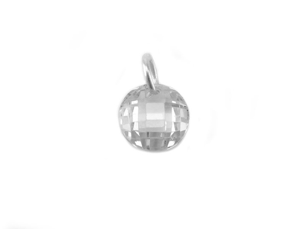 Sterling Silver Coin Bead 6mm