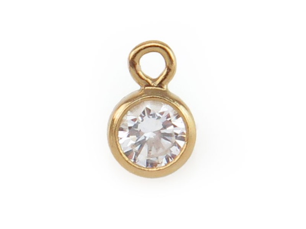 Gold Filled Laboratory-Grown Diamond Charm 3mm