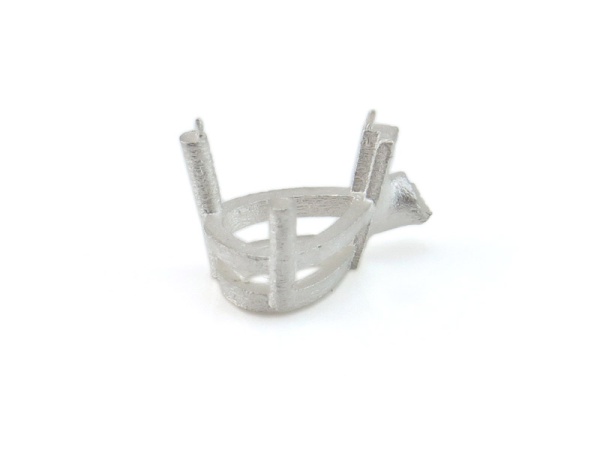 Sterling Silver Pear Prong Setting 8mm x 6mm