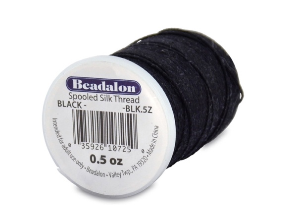 Beadalon Silk Beading Thread 0.014" (0.35mm) ~ White ~ 127 metres