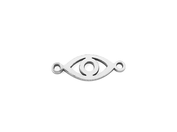 Sterling Silver Evil Eye Connector 12mm