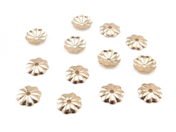 Gold Filled Bead Caps For Jewellery Making | The Curious Gem