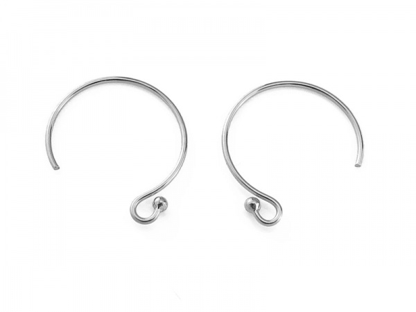 Sterling Silver Ball End Ear Wire ~ PAIR