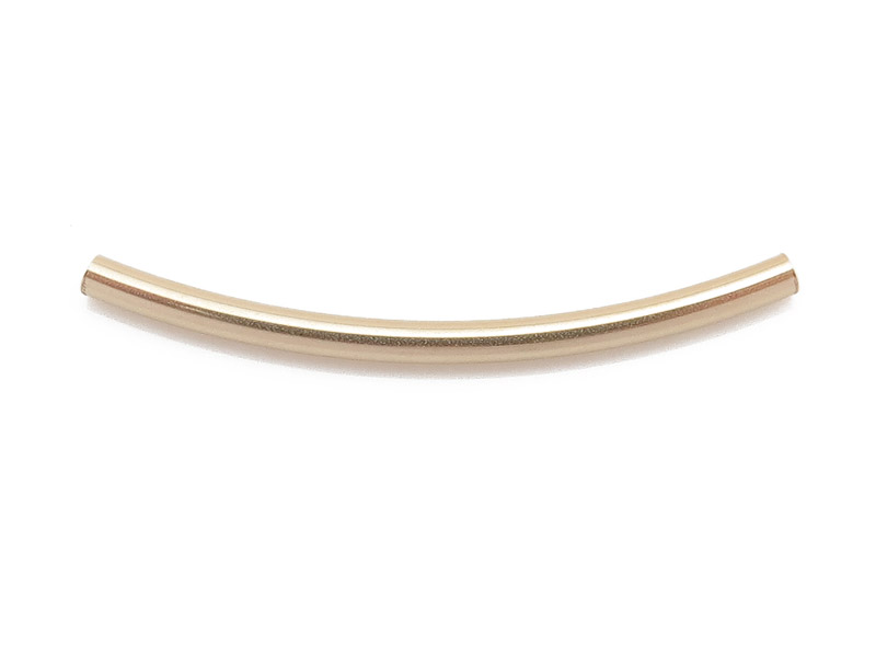 Gold Filled Curved Tube 25mm x 1.5mm