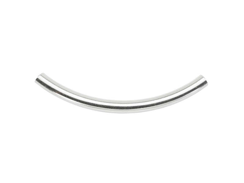 Sterling Silver Curved Tube 38mm x 3mm