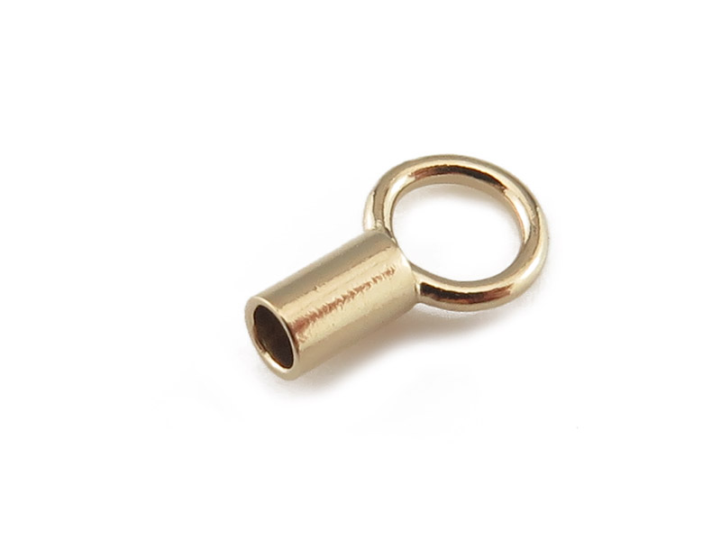 Gold Filled Crimp End Cap 1.4mm ID