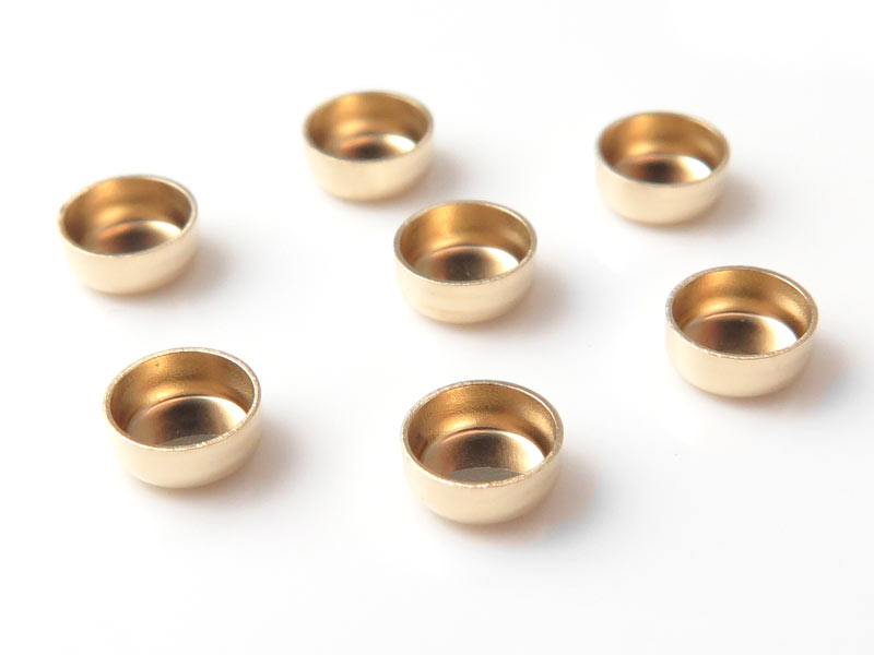 14K Gold Round Bezel Cup Setting 4mm