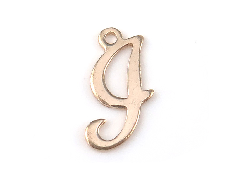 Gold Filled Alphabet Charm 12mm ~ I