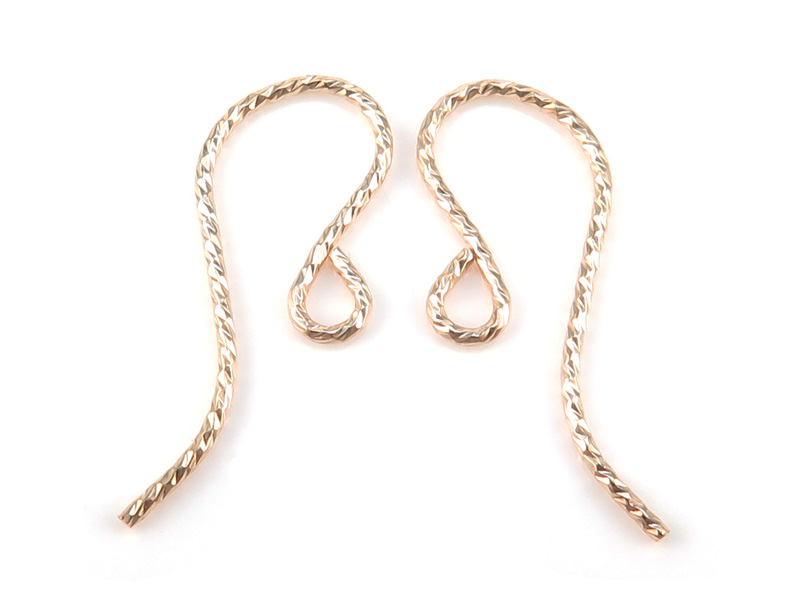 Gold Filled Sparkle Ear Wire ~ PAIR