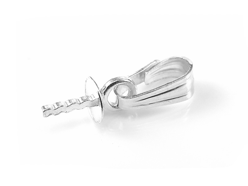 Sterling Silver Snap Bail Cup and Peg Drop 3mm