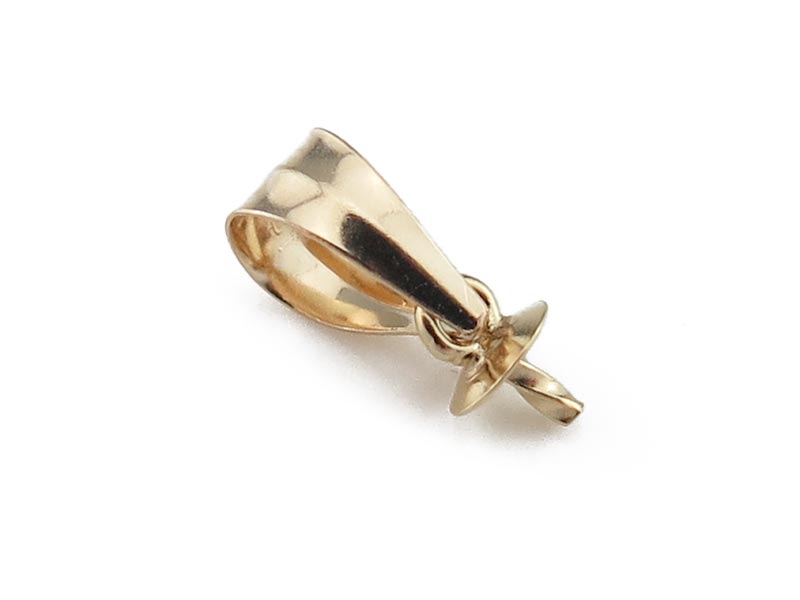 14K Gold Bail with Cup and Peg 3mm