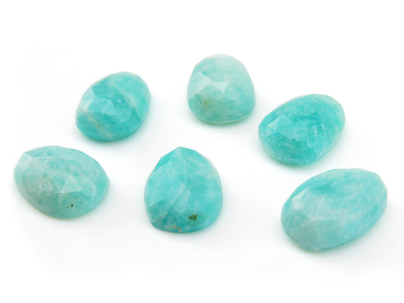 Amazonite Rose Cut Slice 14mm