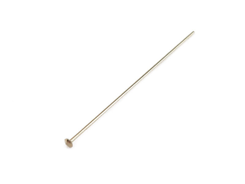 9K Gold Head Pin ~ 26g ~ 1"
