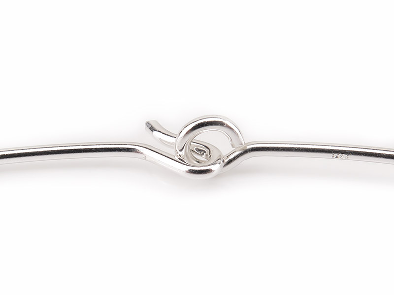 Sterling Silver Wire Choker ~ 15"