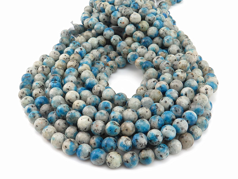 K2 Granite Smooth Round Beads 8-8.5mm ~ 15" Strand