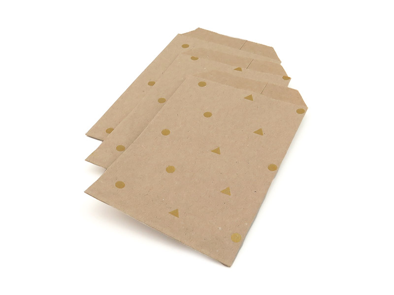 Paper Bag ~ Natural/Gold ~ 12cm x 7cm