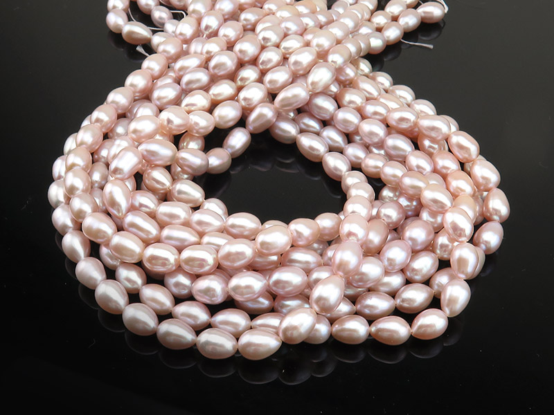 Freshwater Pearl Rose Rice Beads 9-10mm ~ 16" Strand
