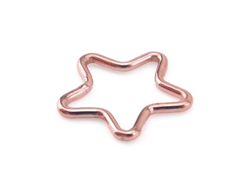 Rose Gold Filled Star Connector 11mm