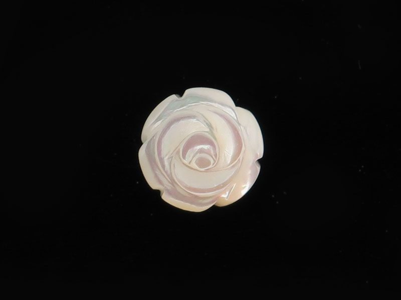 Mother of Pearl Rose Bead 8mm ~ SINGLE