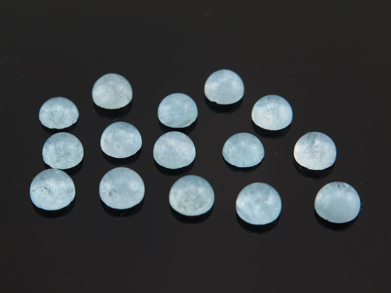 Aquamarine Cabochon Round ~ Various Sizes