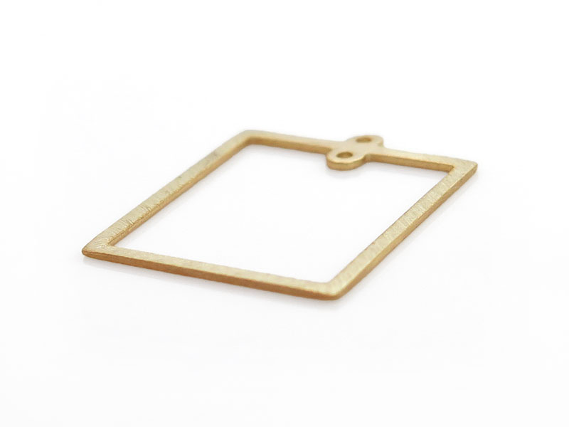 Gold Plated Silver Frame with Loop 18mm