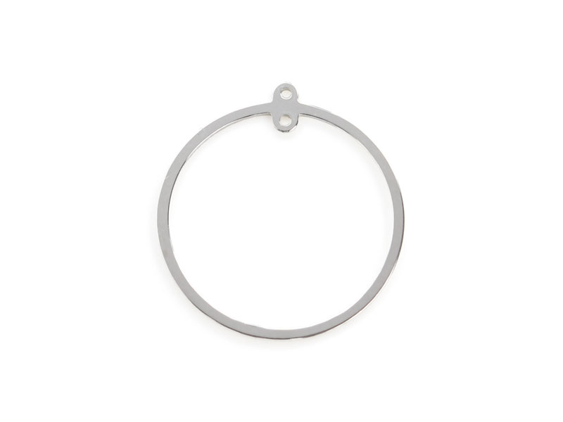 Sterling Silver Round Frame with Loop 20mm
