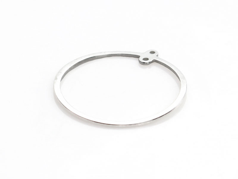 Sterling Silver Round Frame with Loop 20mm