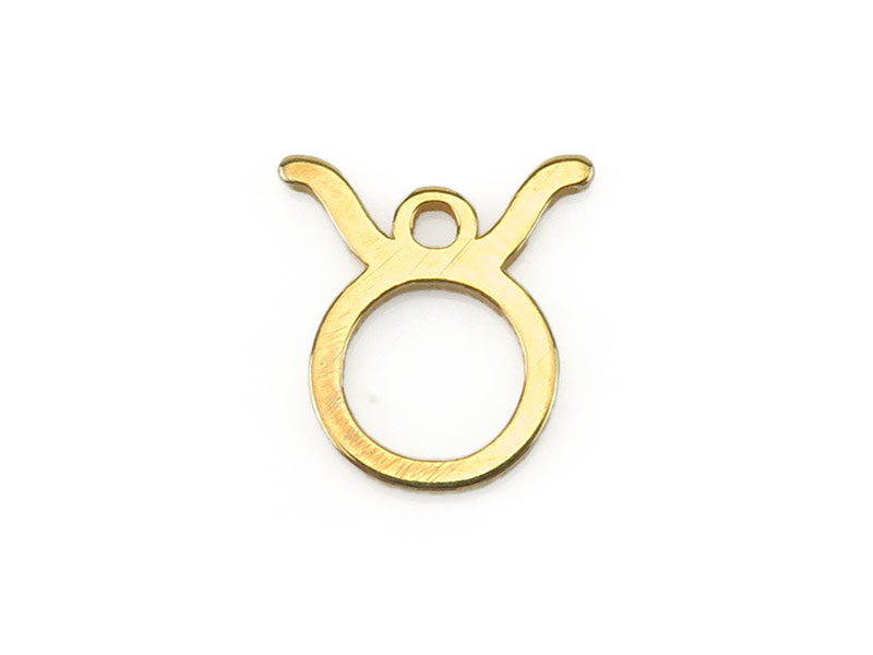 Gold Plated Silver Zodiac Charm ~ Taurus