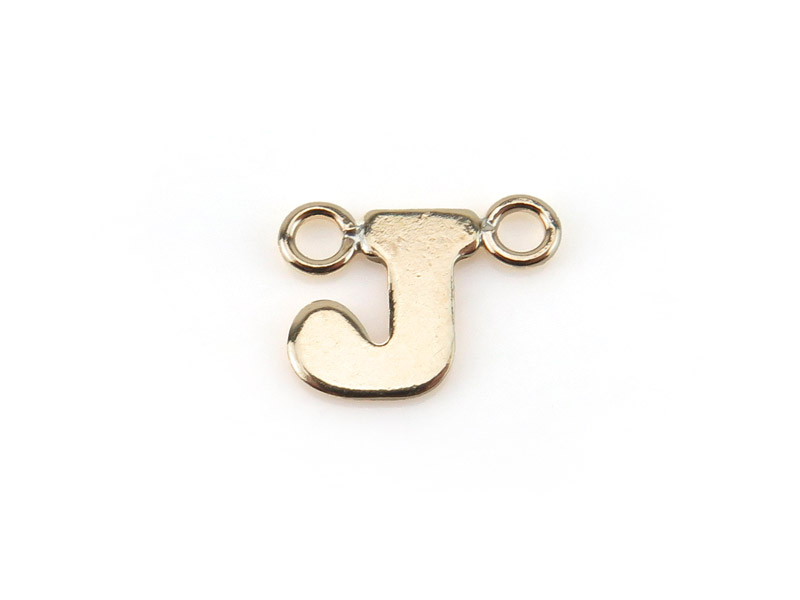 Gold Filled Alphabet Connector ~ J