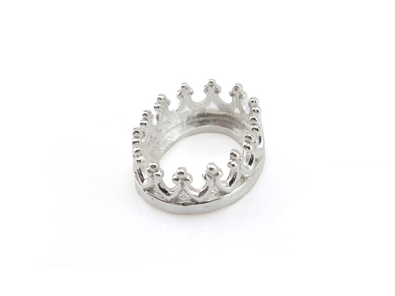 Sterling Silver Gallery Wire Oval Bezel Setting 10mm x 8mm