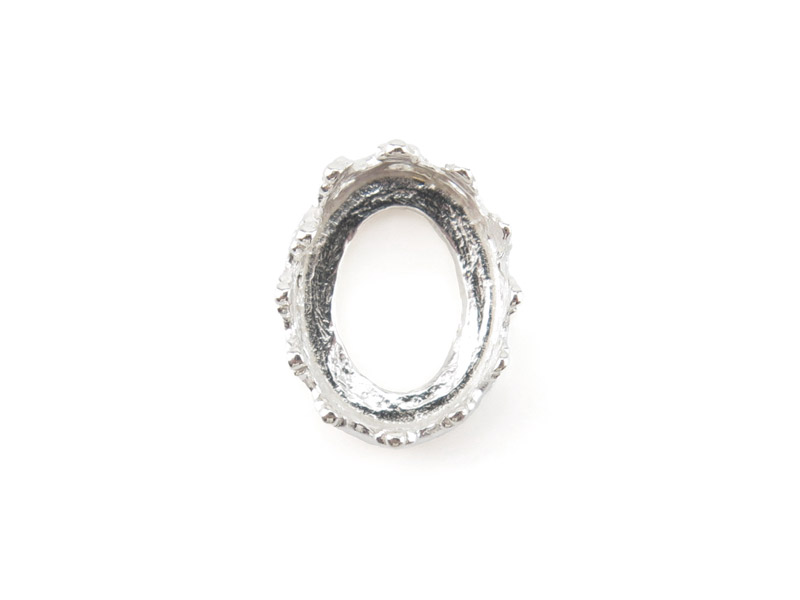 Sterling Silver Gallery Wire Oval Bezel Setting 10mm x 8mm