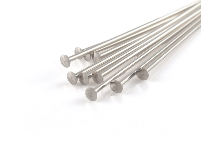 Sterling Silver Head Pin ~ 20 gauge ~ 1" ~ Pack of 10