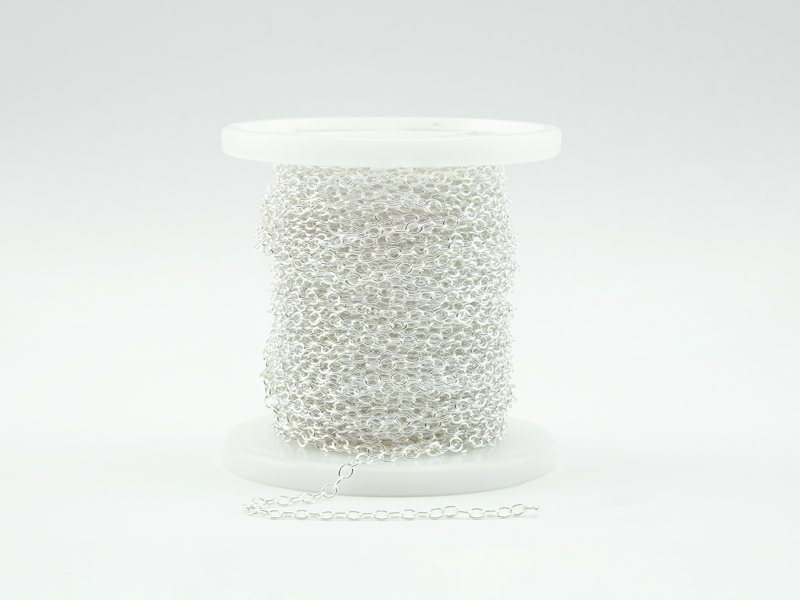 Sterling Silver Cable Chain 3.25mm x 2.5mm ~ by the Foot