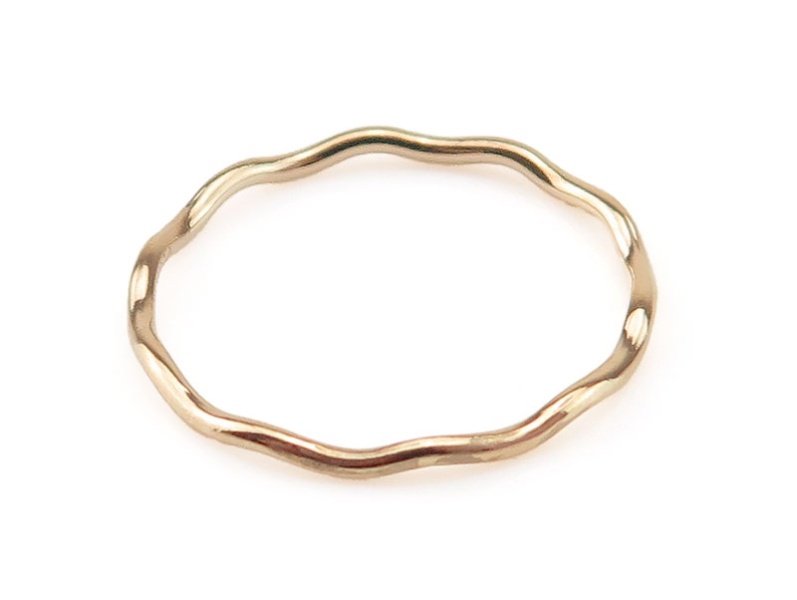Gold Filled Wavy Ring ~ Size J