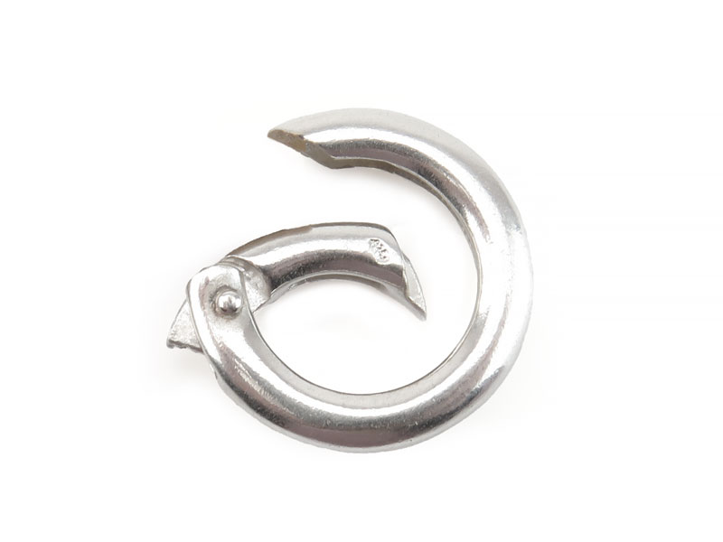 Sterling Silver Round Spring Clasp 14.5mm