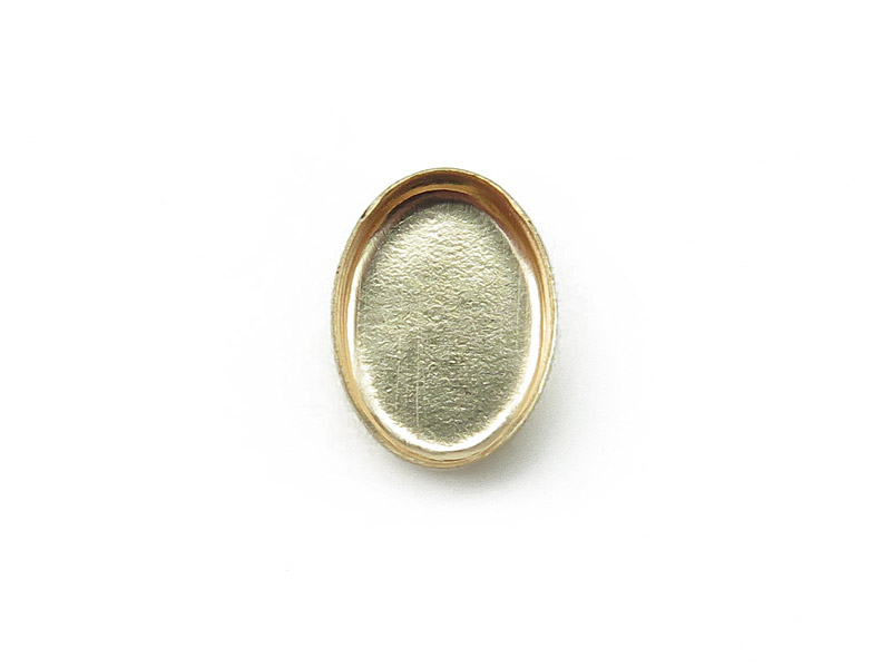 Gold Filled Oval Bezel Cup Setting 7mm x 5mm