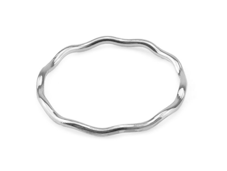 Sterling Silver Wavy Ring ~ Size N