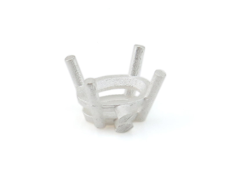 Sterling Silver Oval Prong Setting 8mm x 6mm