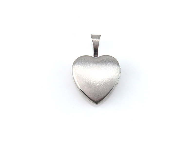Sterling Silver Heart Locket Pendant 18mm