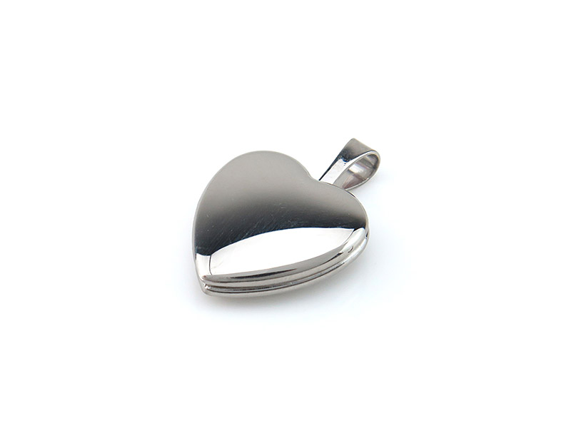 Sterling Silver Heart Locket Pendant 18mm
